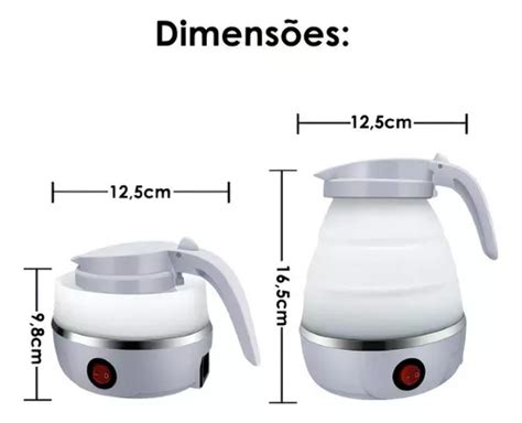 Hervidor eléctrico plegable de silicona 600 W 110 V 600 ml portátil