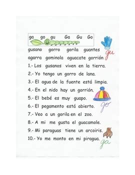 Lectura S Labas Ga Go Gu By Elena Simo Teachers Pay Teachers
