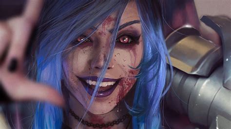 Jinx League Of Legends K Fanart Wallpaper Hd Games Wallpapers K The