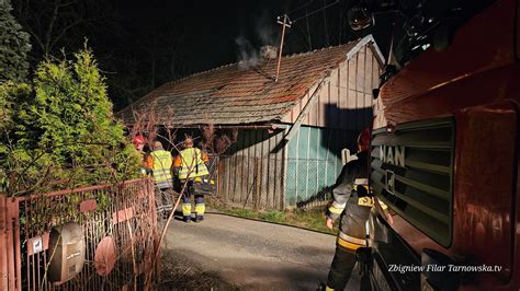 Pożar drewnianego domu przy ul Klikowskiej w Tarnowie