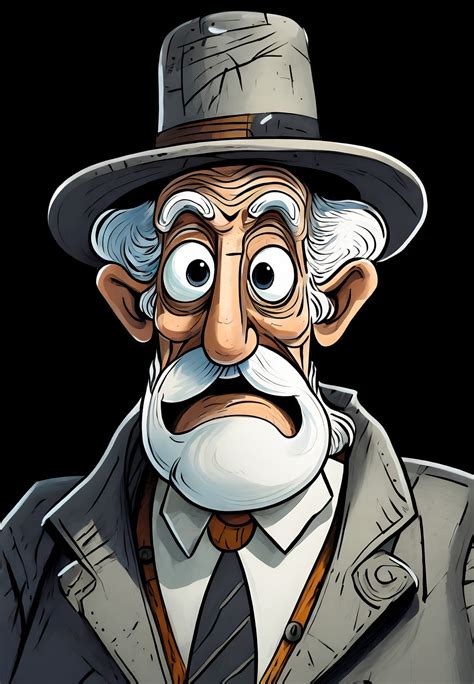 Dibujos Animados Caricatura Anciano Stock De Foto Gratis Public