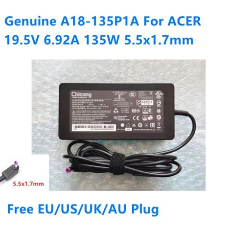 Genuine Chicony 19 5V 6 92A 135W A18 135P1A AC Adapter For ACER ASPIRE7