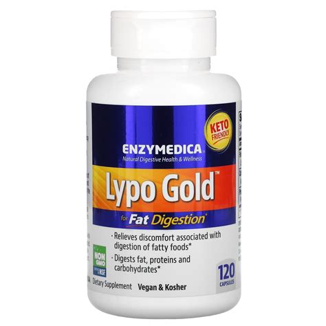 Enzymedica Lypo Gold For Fat Digestion 120 Capsules