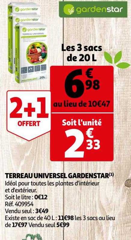 Promo Terreau Universel Gardenstar Chez Auchan Icatalogue Fr