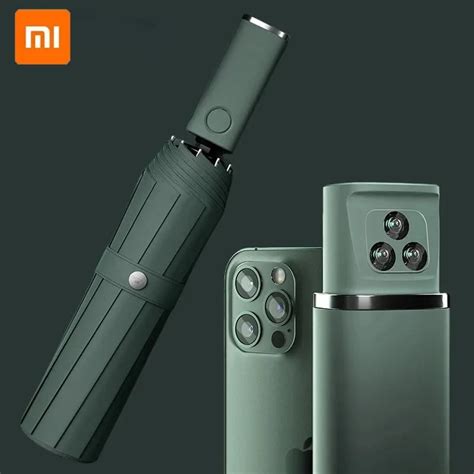 Xiaomi paraguas plegable automático con luz Led para hombre y mujer