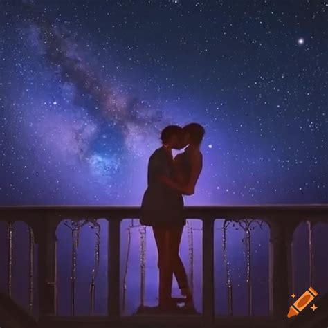Couple On A Balcony Under Starry Night Sky On Craiyon