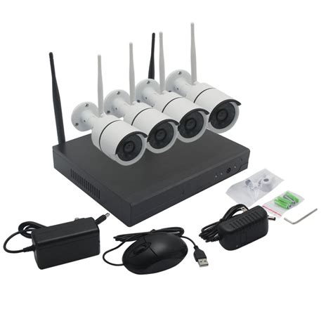 4CH Cctv Camera Wifi Hd Wireless NVR Kit P2P 720P HD Outdoor IR Night