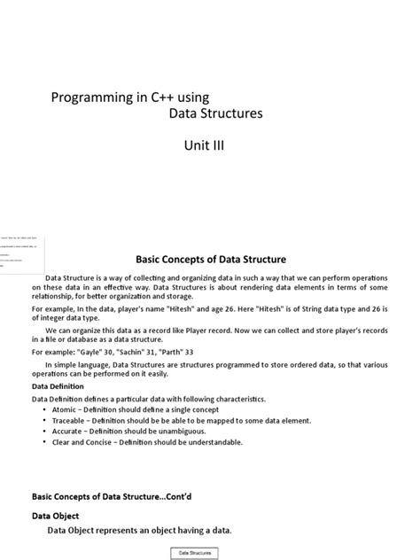 c unit iii pdf data type pointer computer programming