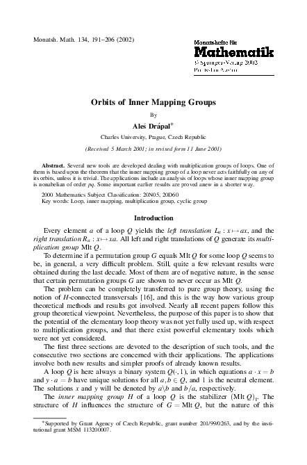 pdf small loops of nilpotency class three with commutative inner mapping groups aleš drápal