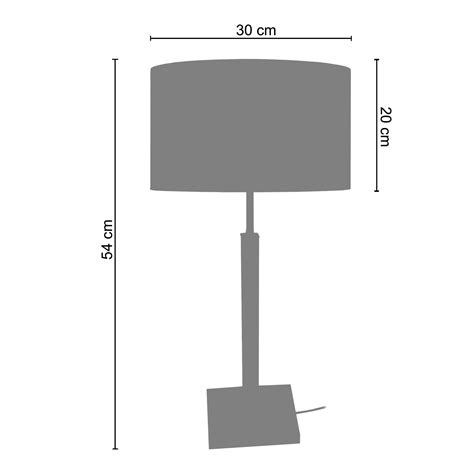 HOD Lampe a poser droit bois foncé et créme