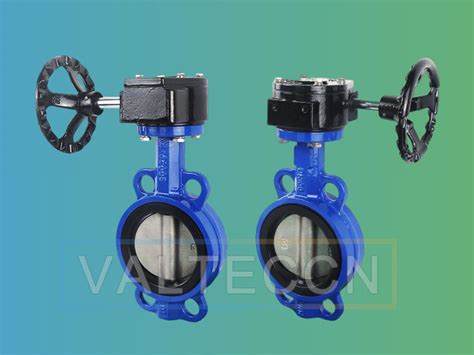DN100 PN16 Wafer Butterfly Valve With Worm Gear For Sale Butterfly