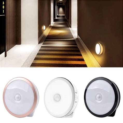 Warm White Night Light With Motion Sensor Lights 6 LEDs Night Light USB