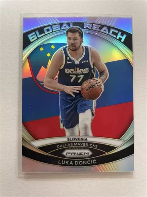 LUKA DONCIC 2023 24 Panini Prizm Global Reach Argento Dallas Mavericks