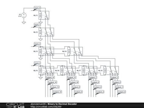 Bit Binary To Decimal Decoder Circuitlab