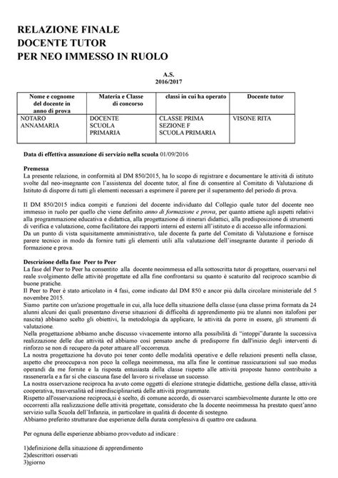 X Annamaria Relazione Finale Docente Tutor PER NEO Immesso IN Ruolo