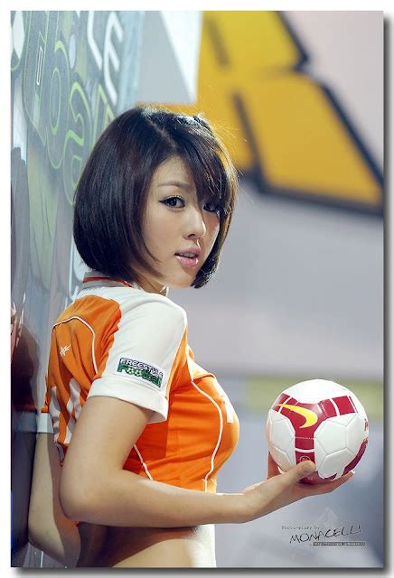 Bahamas Best Korean Top Model Hwang Mi Hee Football Promo Pics