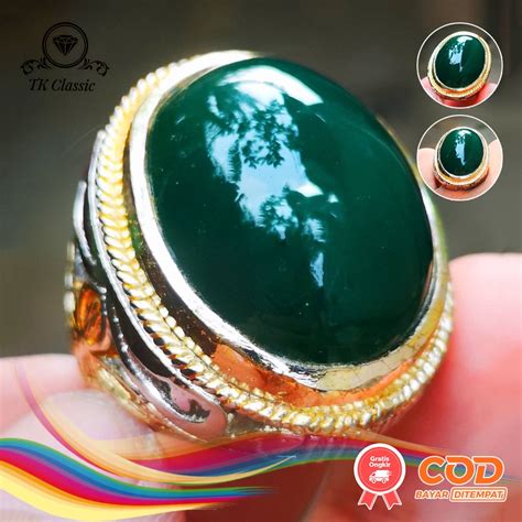 Jual Bayar Ditempat Cincin Pria Natural Batu Akik Bacan Doko Cincau