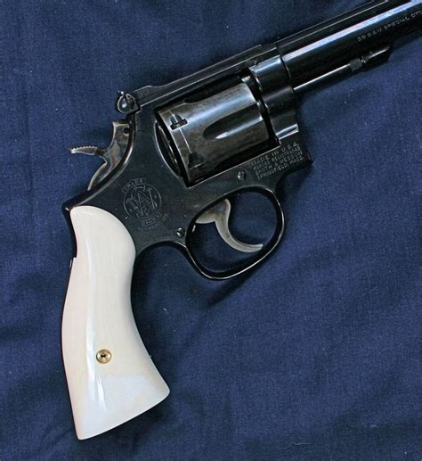 Smith Wesson K Frame Grips Real Ivory Square Butt