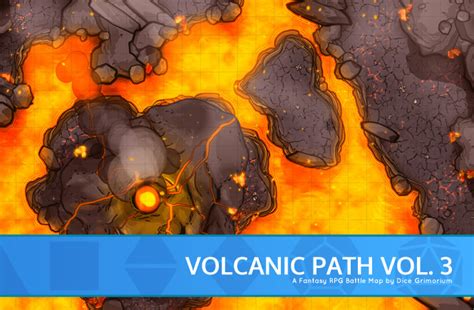 Volcanic Path Vol 3 D D Map For Roll20 And Tabletop Dice Grimorium