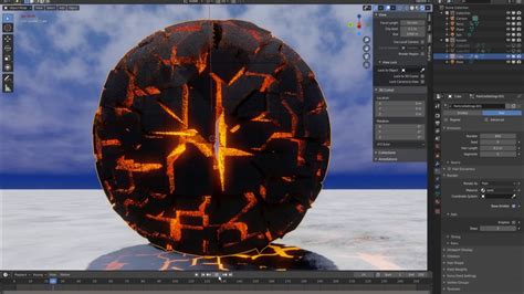 blender 2 81a 隕石 ぽい奴をのヒビ 割れ Crack animation YouTube