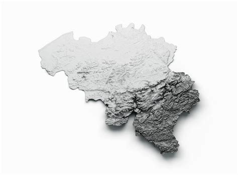 Mapa de bélgica bandera relieve sombreado mapa de altura de color sobre