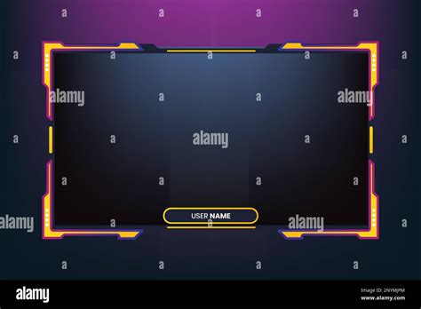 Futuristic Gaming Overlay Template Online Gaming Overlay Design With