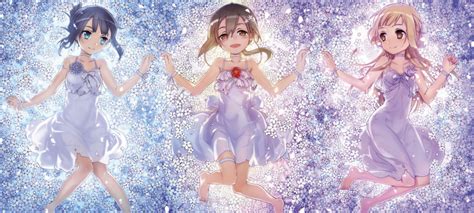 The Big Imageboard Tbib Aqua Eyes Bare Shoulders Barefoot Black Hair Blonde Hair Brown Hair