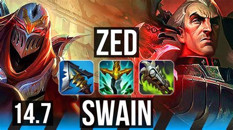 ZED Vs SWAIN MID Rank 4 Zed 7 Solo Kills JP Master 14 7 YouTube