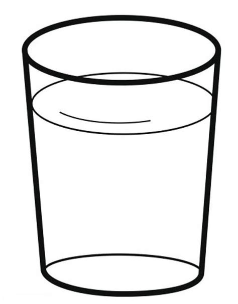 Vaso De Agua Para Colorear Imprimir E Dibujar ColoringOnly