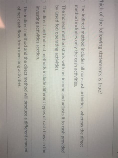 solved hich of the following statements is true the
