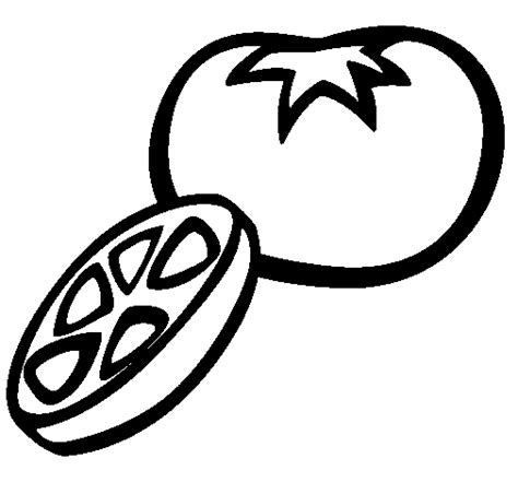 Dibujo De Tomate Para Colorear Dibujos Net