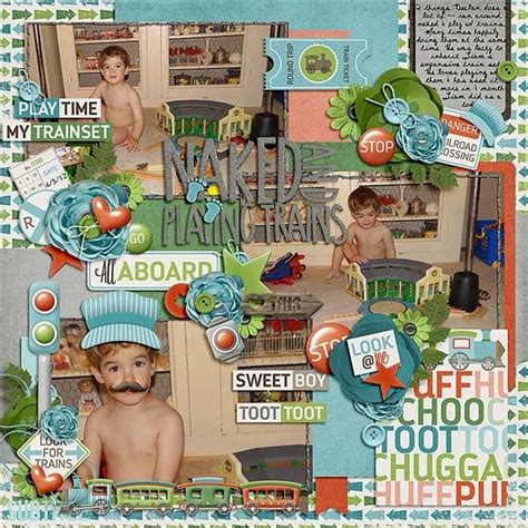 Layout Using Moments Of The Day Digital Scrapbook Templates By Two