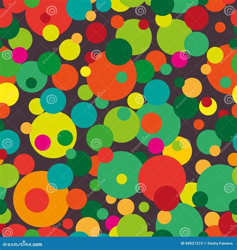 Seamless Pattern Multi Colored Circles On Stock Vector Illustration
