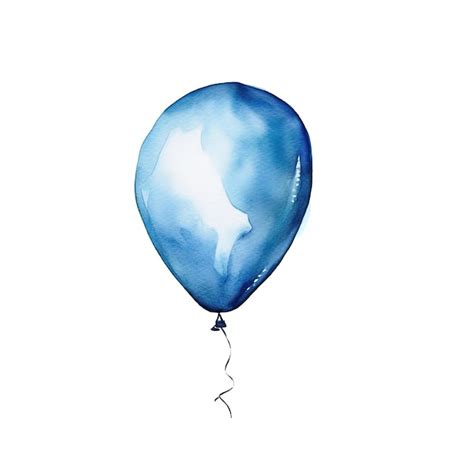 Bal O Azul Aquarela Isolado Ilustra O Ai Generativexa Foto Premium