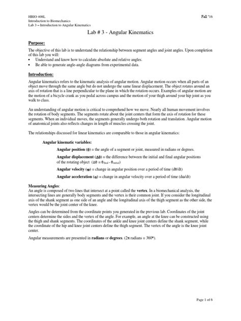 lab 3 angular kinematics purpose pdf rotation around a fixed axis angle