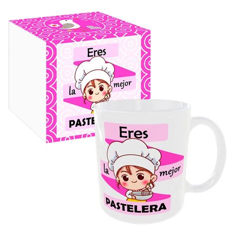 Taza Con Caja Decorada Eres La Mejor Pastelera