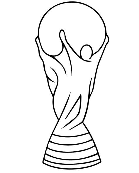 Desenhos de Taça da Copa Fácil para Colorir e Imprimir ColorirOnline