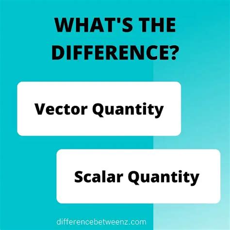 difference between vector quantity and scalar quantity difference betweenz