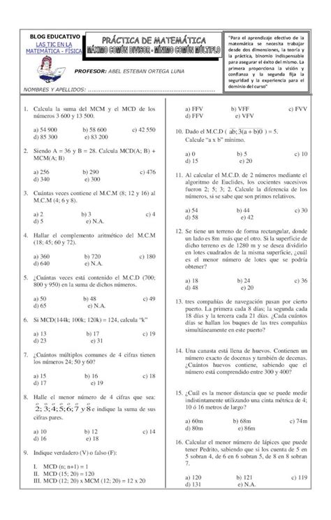 PDF Práctica de MCD y MCM 001 DOKUMEN TIPS