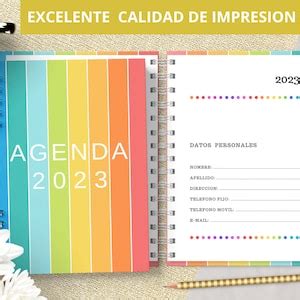 Agenda Imprimible 2023 Diaria archivos PDF para imprimir Etsy México