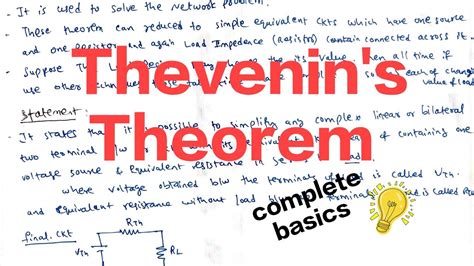 Thevenin S Theorem Network Reduction Theorem Circuit Analysis