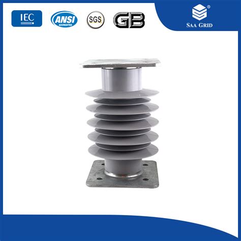 27 5kv High Voltage Composite Polymer Silicon Rubber Post Insulator For