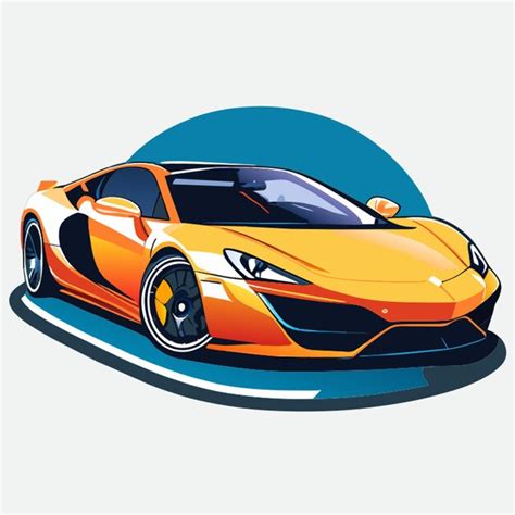 Ilustración vectorial de un coche deportivo Vector Premium