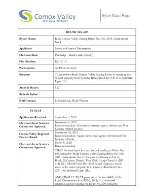 Fillable Online Bylaw Status SHeet Fax Email Print PdfFiller