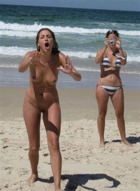 Embarrassed Nude Beach Black Cumception