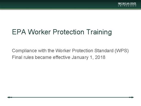 EPA Worker Protection Training Compliance With The Worker