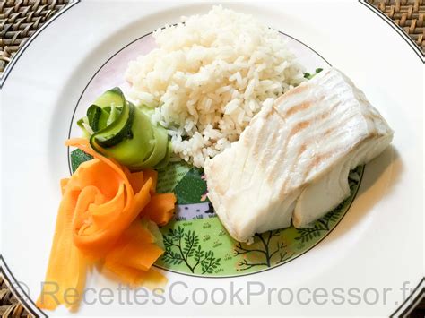 Dos de cabillaud Tagliatelles de légumes Riz Recettes pour le Cook