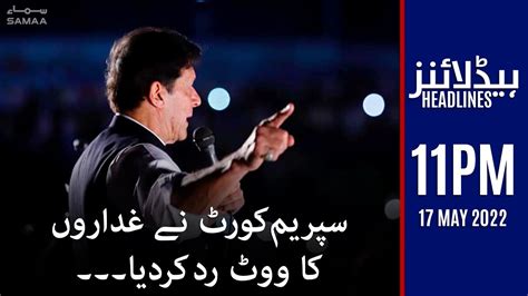 Samaa News Headlines Pm Supreme Court Ney Ghaddaron Ka Vote Rad