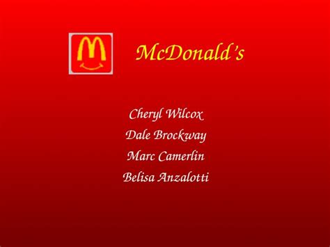 PPT SWOT Analysis Of McDonald S DOKUMEN TIPS