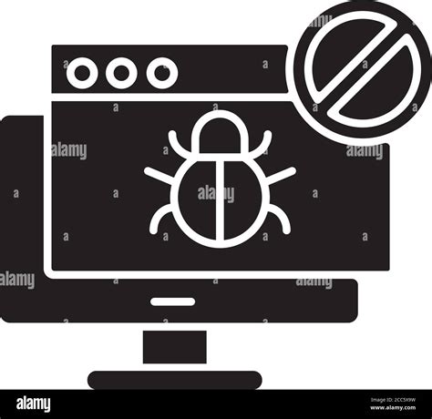 Forbidden Website Black Glyph Icon Stock Vector Image Art Alamy